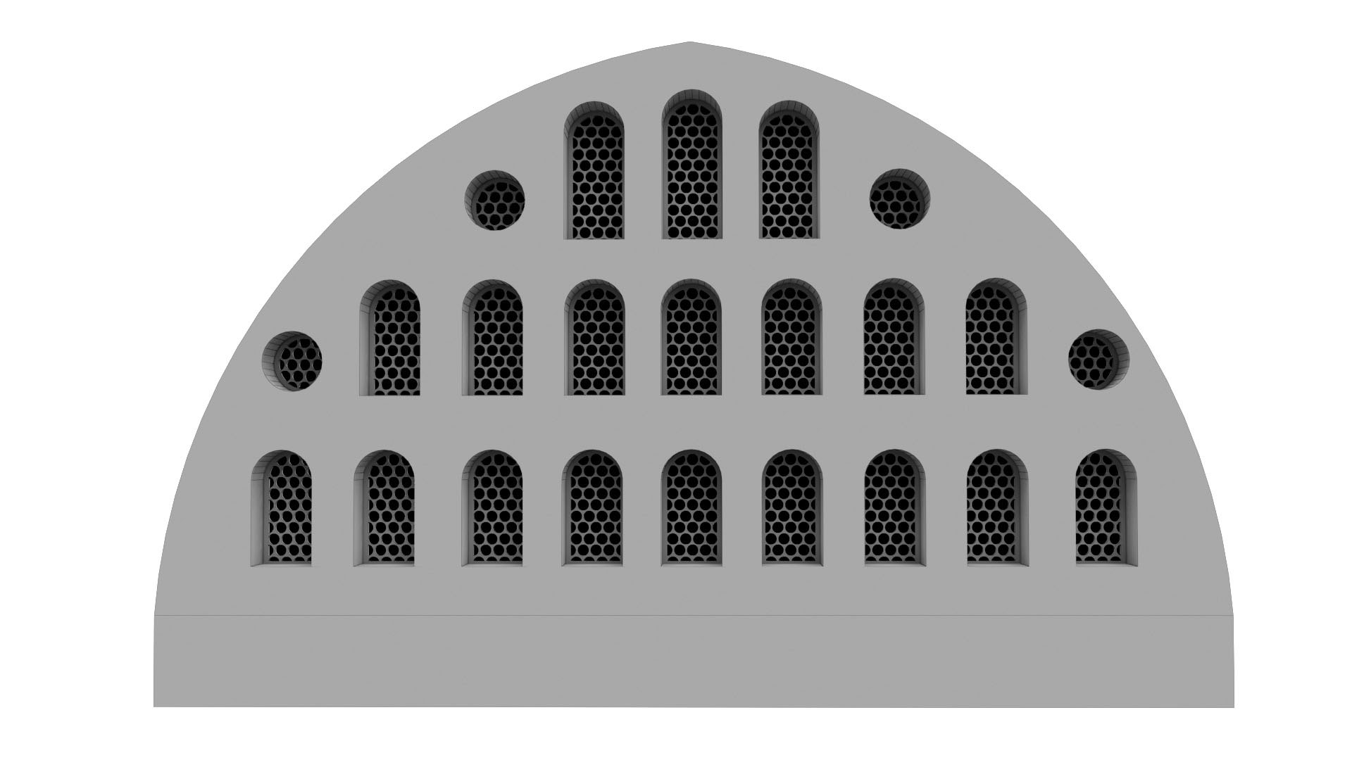 3D Mosque Set Dome Roof Building - TurboSquid 2155726