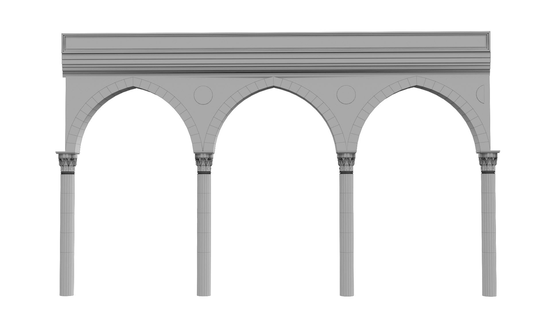 3D Mosque Set Dome Roof Building - TurboSquid 2155726