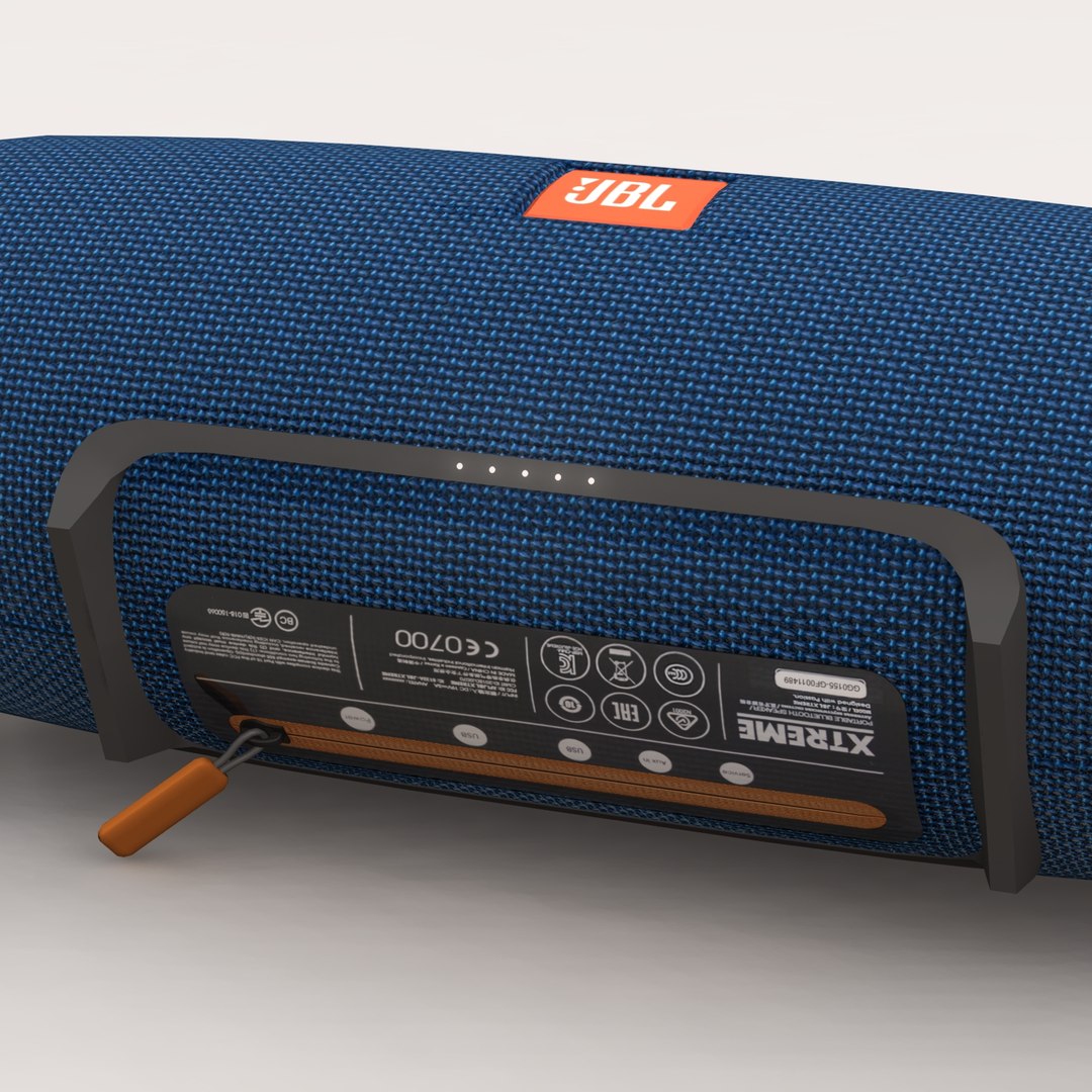 Jbl Xtreme Blue Bluetooth 3d Model