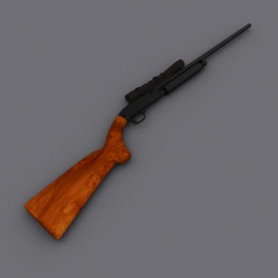 shotgun rifle 3d model