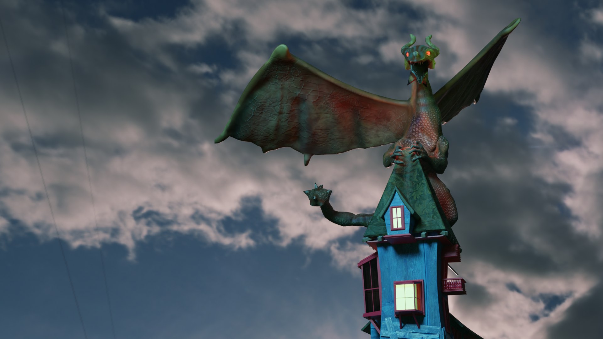 3D hiccup dragon father model - TurboSquid 2017569