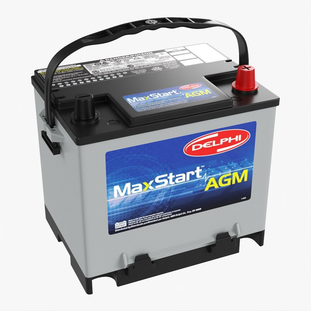 Delphi MaxStart AGM Car Battery model - TurboSquid 1777249
