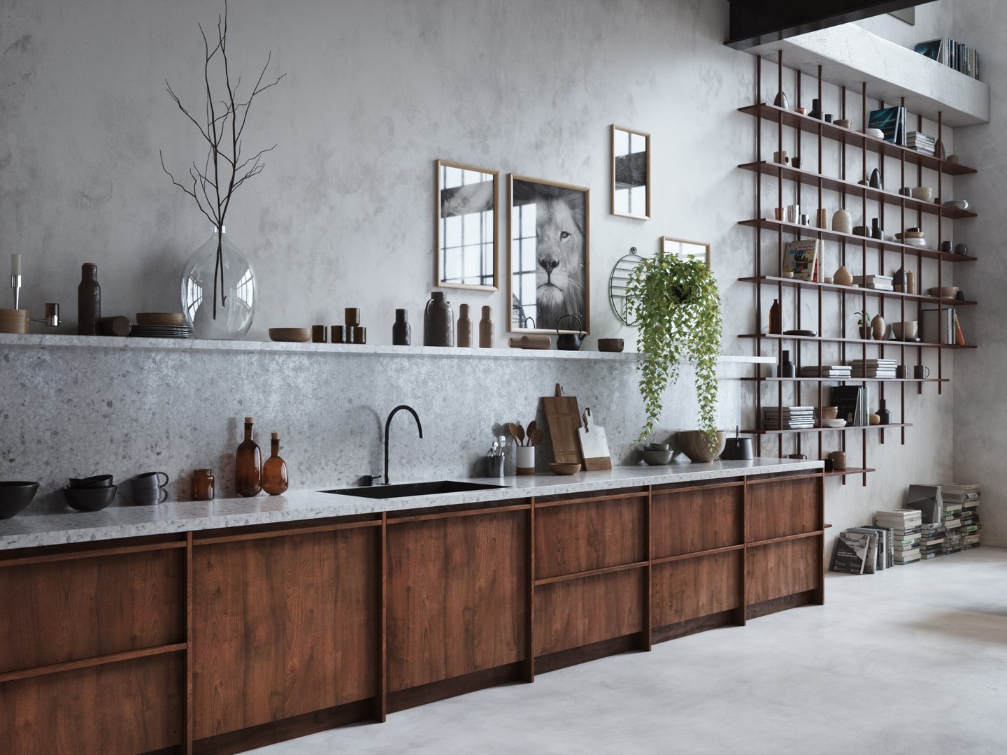 3D Boho Design Interior Scene For Cinema 4D And Octane Render ...