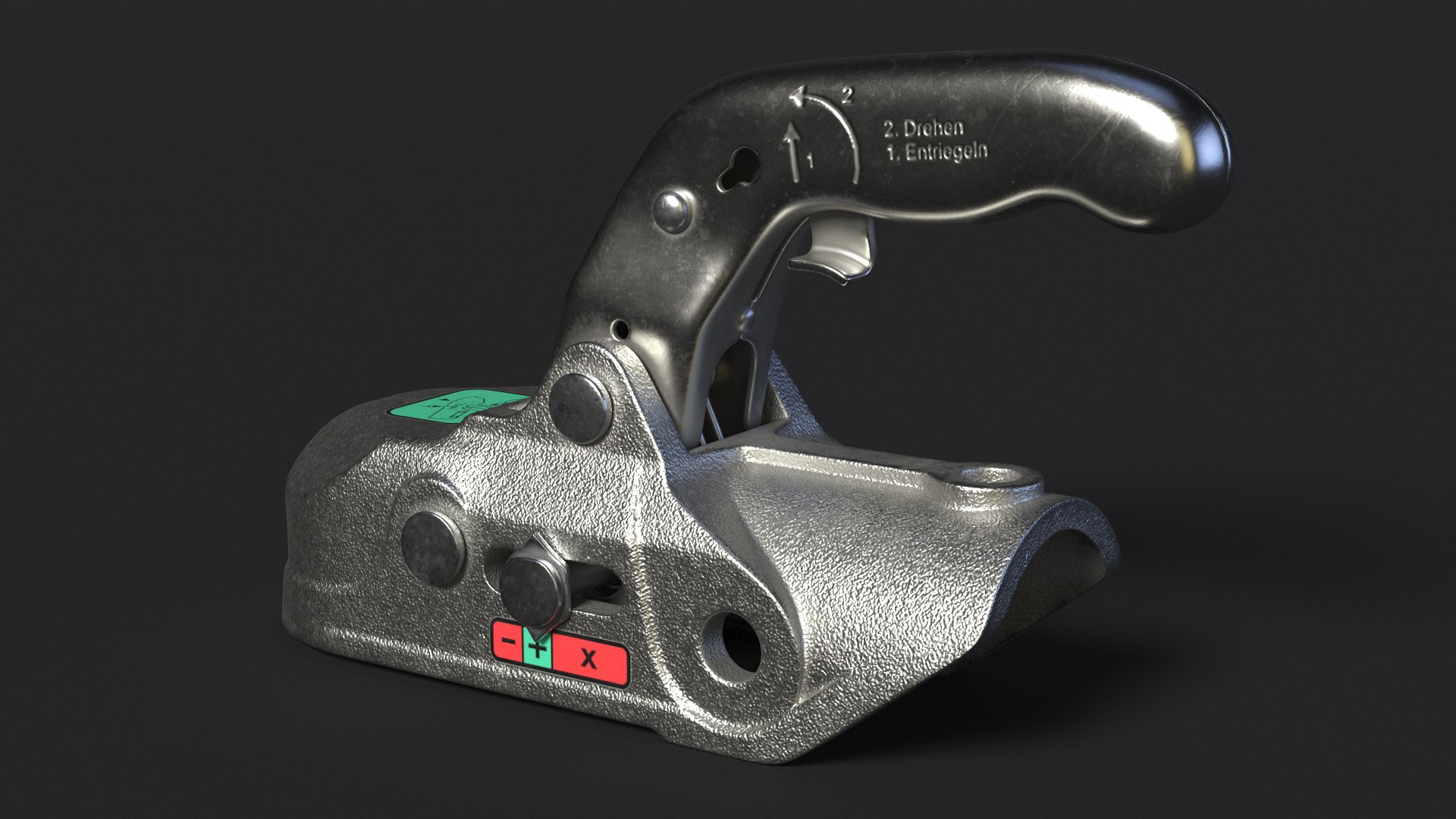 3D Model Trailer Coupling Hitch Rigged - TurboSquid 2329229