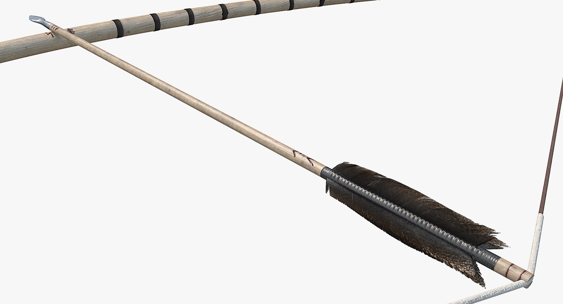3D Armed Viking Bow Arrow Model - TurboSquid 1362560