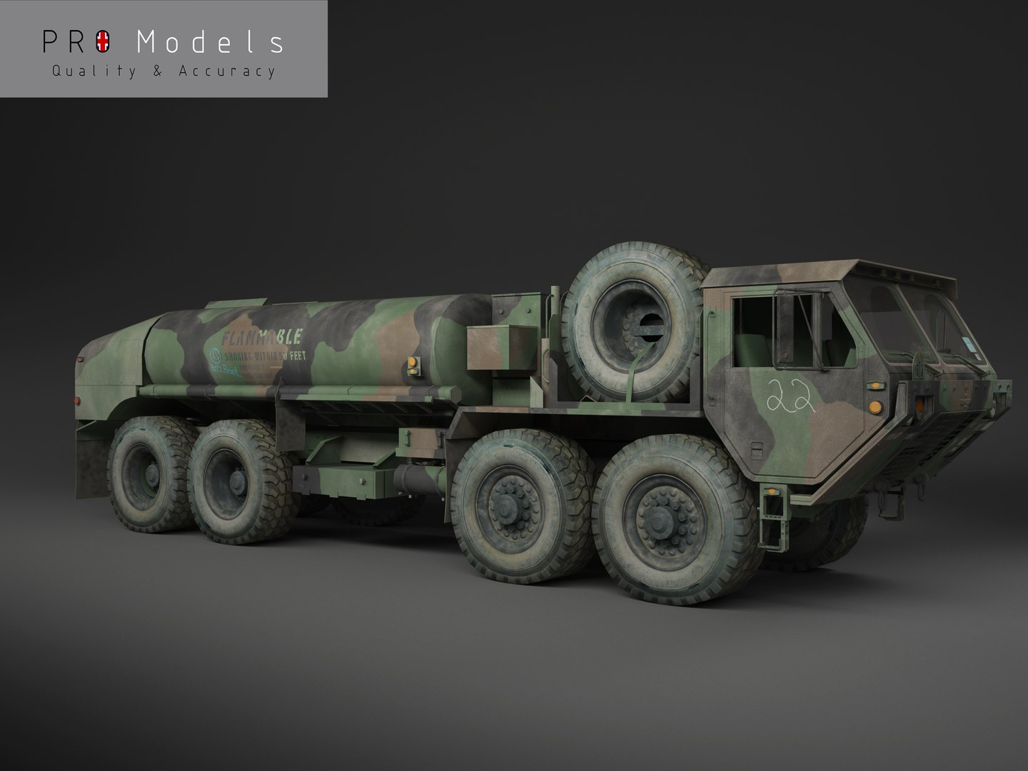 3d Model Of Hemtt M978 Oshkosh Military