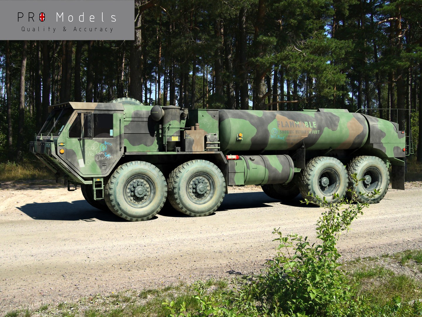 3d Model Of Hemtt M978 Oshkosh Military