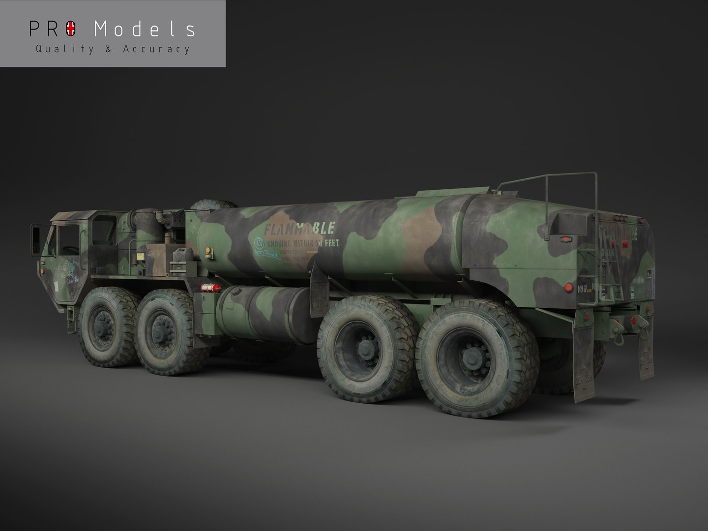 3d Model Of Hemtt M978 Oshkosh Military