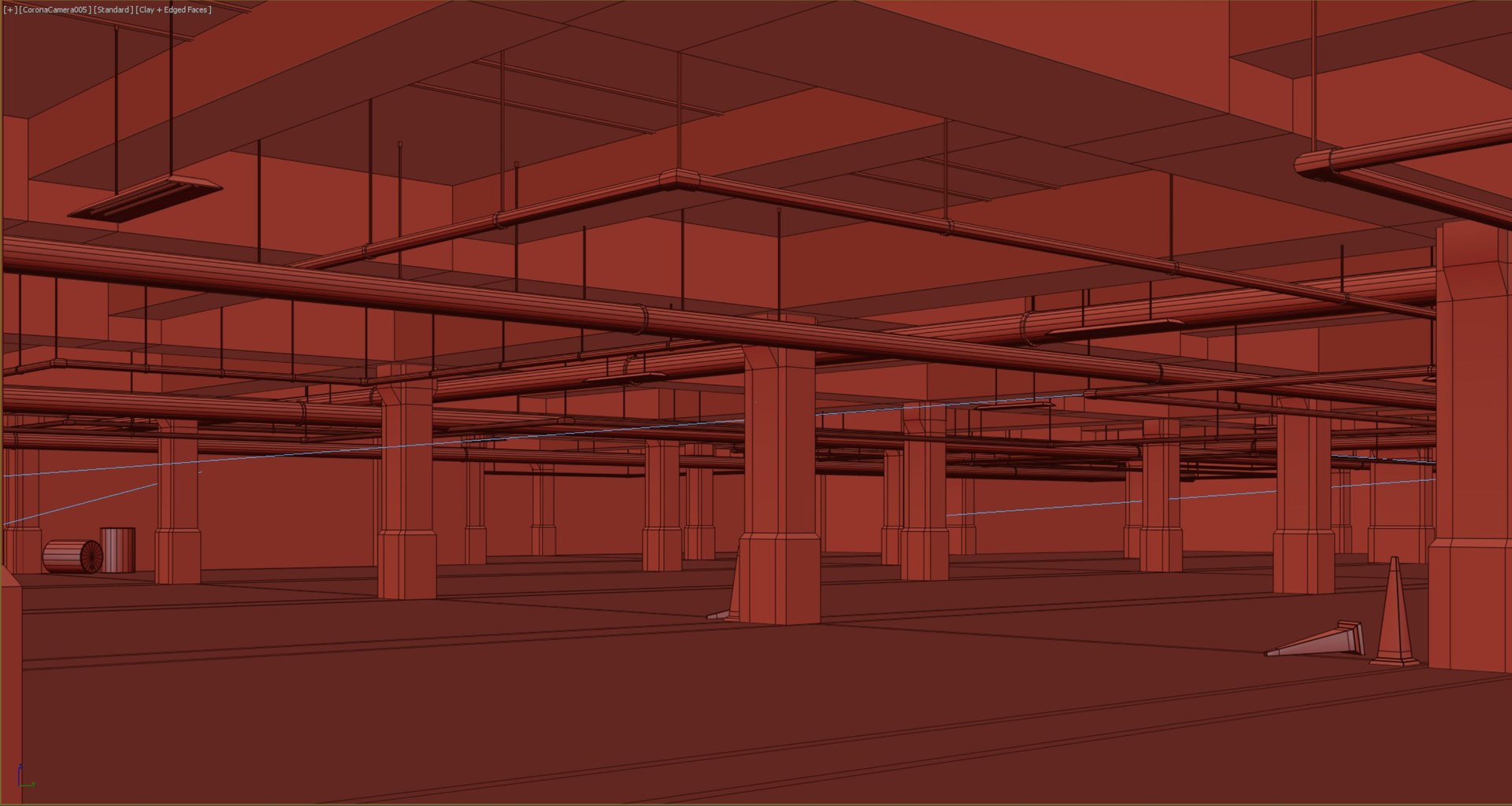 Basement Low Poly Underground Parking 02 3D Model - TurboSquid 2070601