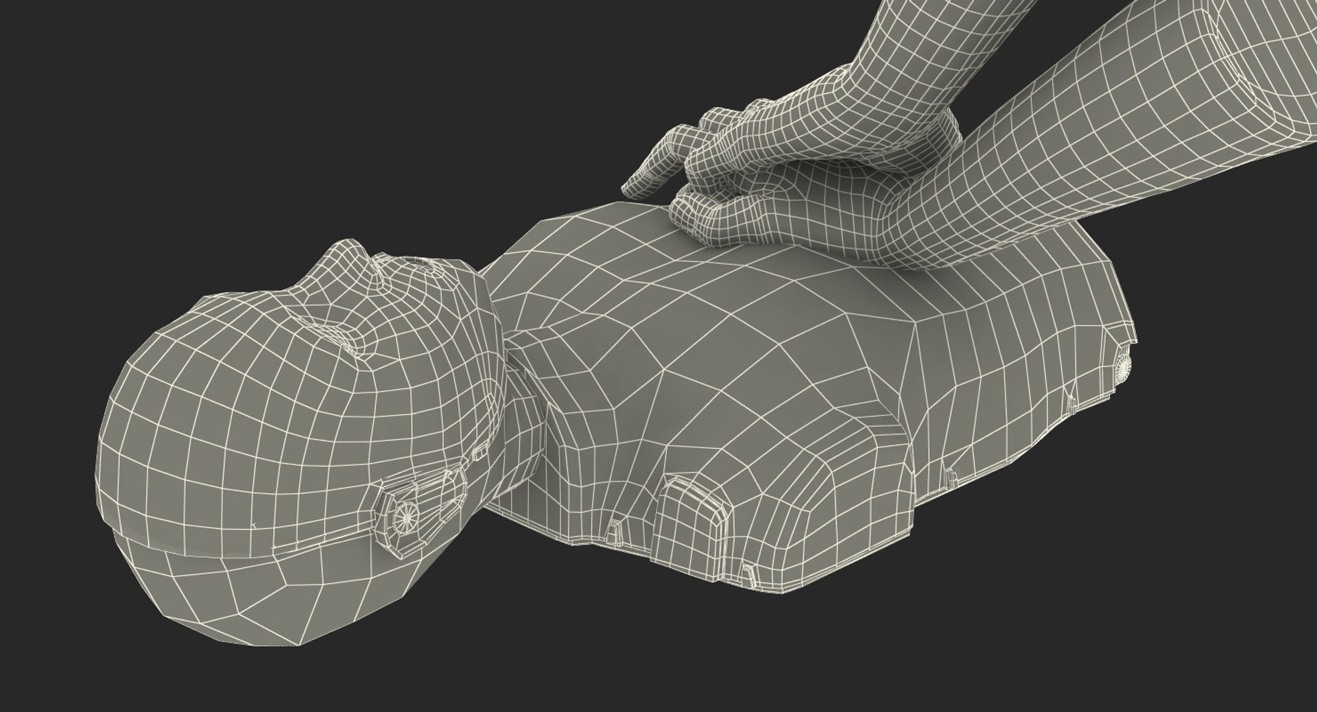 Chest Compressions Cpr Dummy 3D Model - TurboSquid 1332736