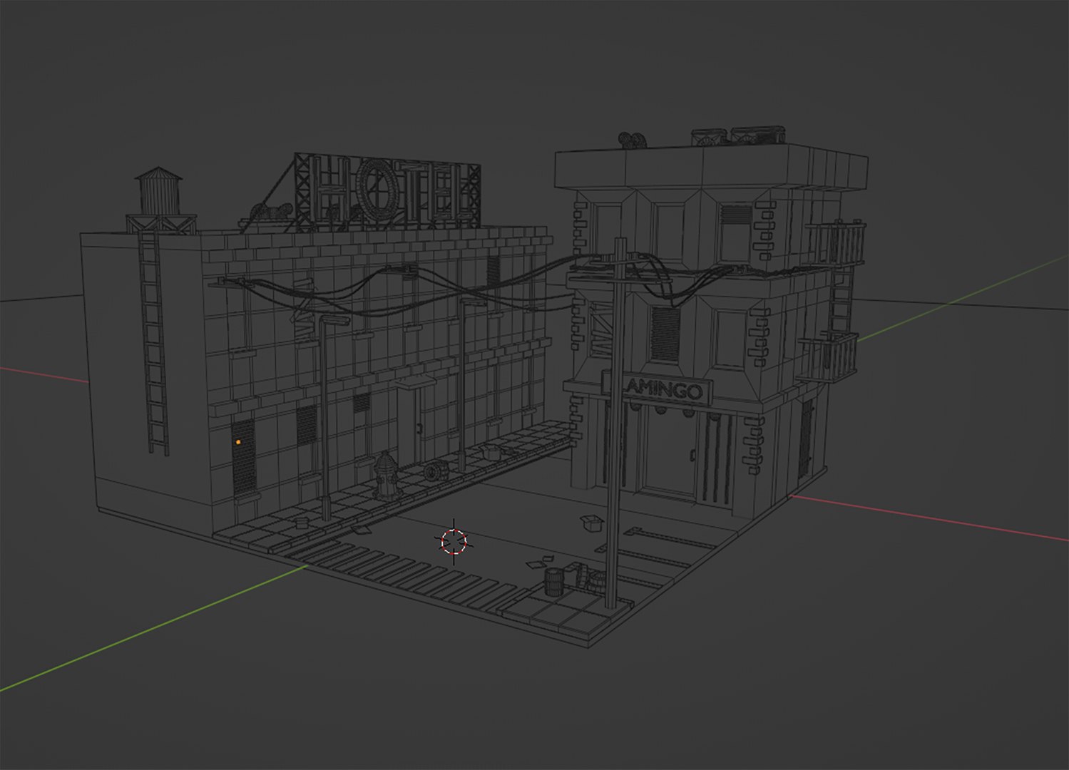 3D Low Poly City Night - TurboSquid 2199916