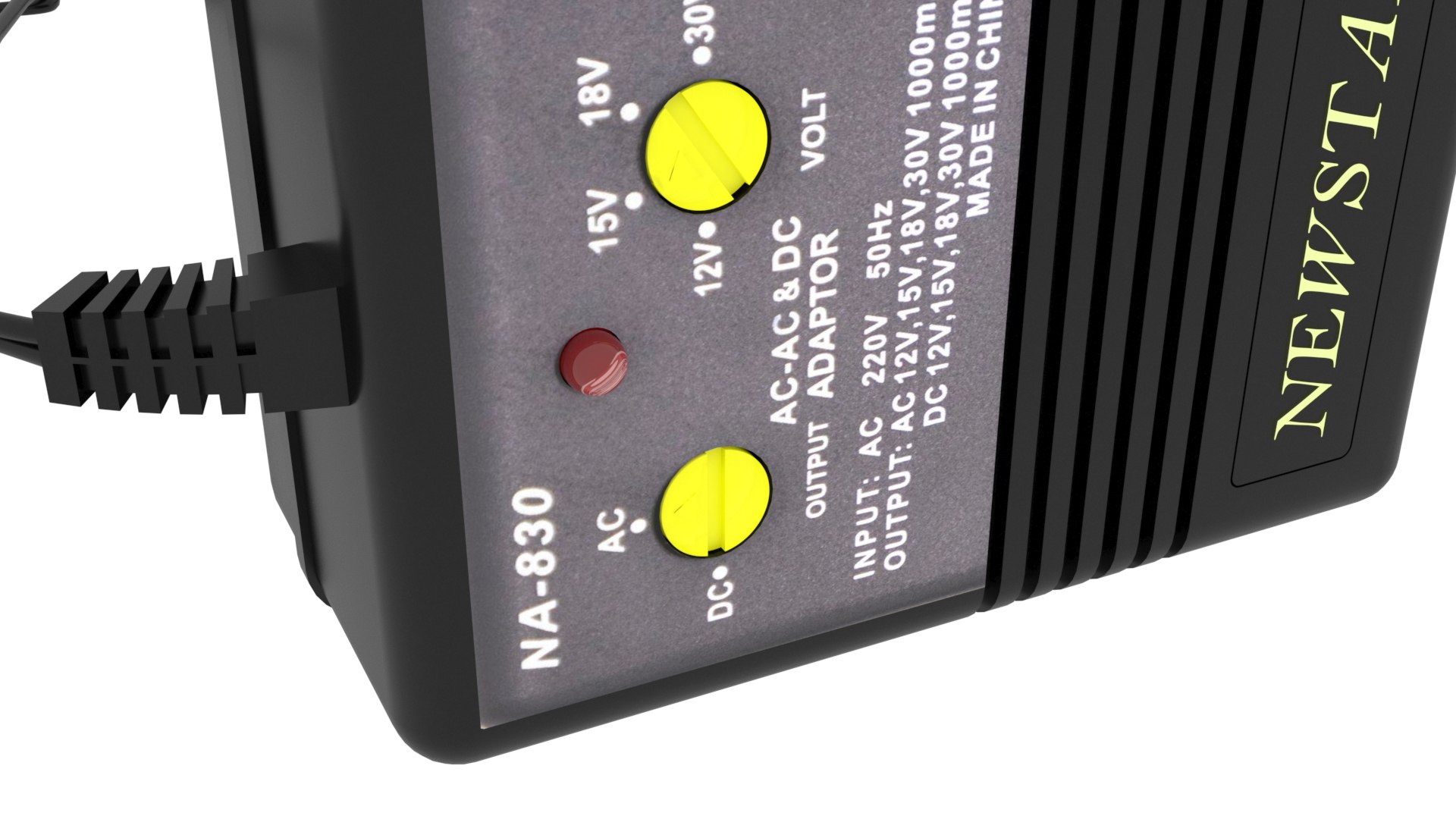 3D Newstar Ac Dc Power Adapter Model - TurboSquid 1758239