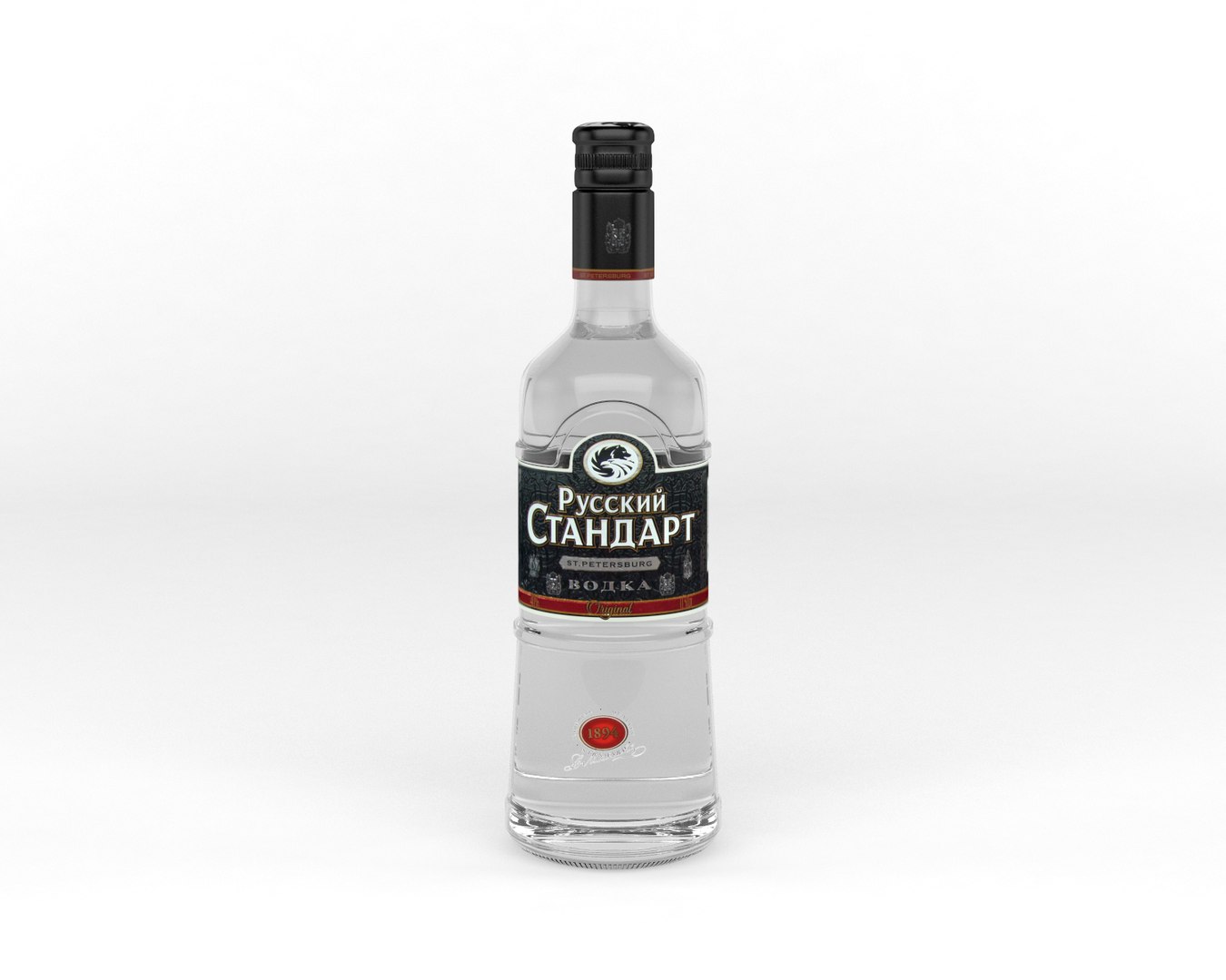 Russian Standart Vodka Bottle 3D Model - TurboSquid 1284647