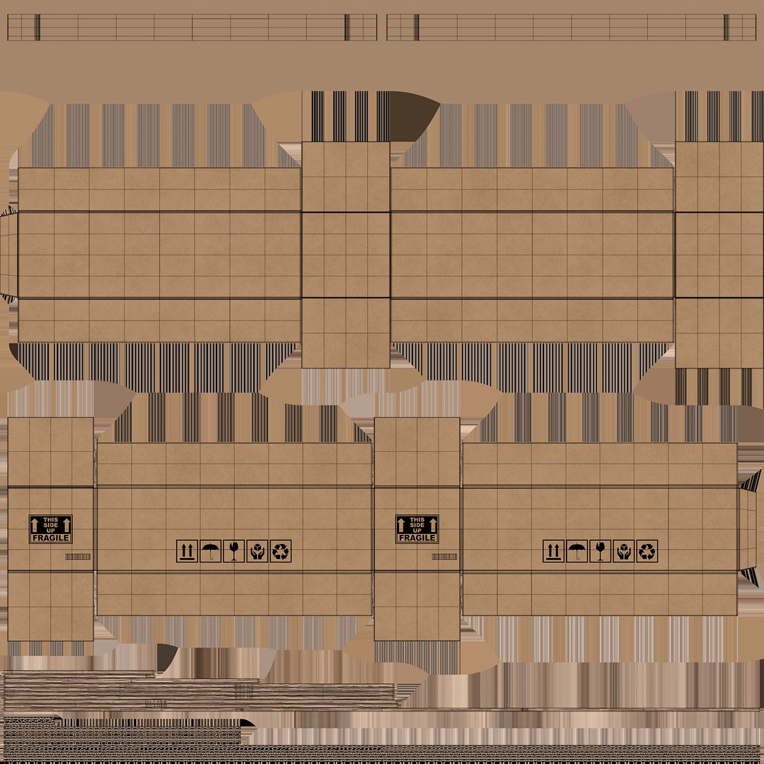 3D Cardboard Box 8 Closed V1 Model - TurboSquid 2287092
