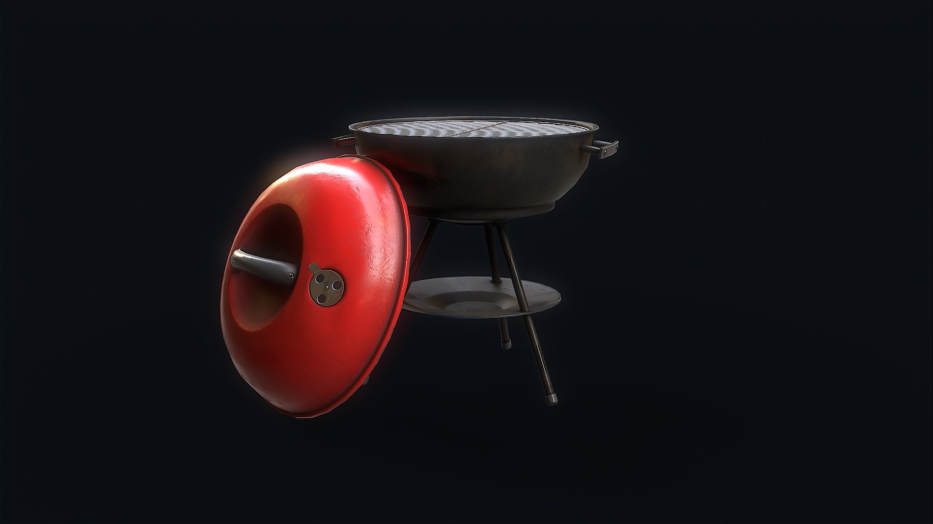 Barbeque Grill PBR 3D Model - TurboSquid 2126166