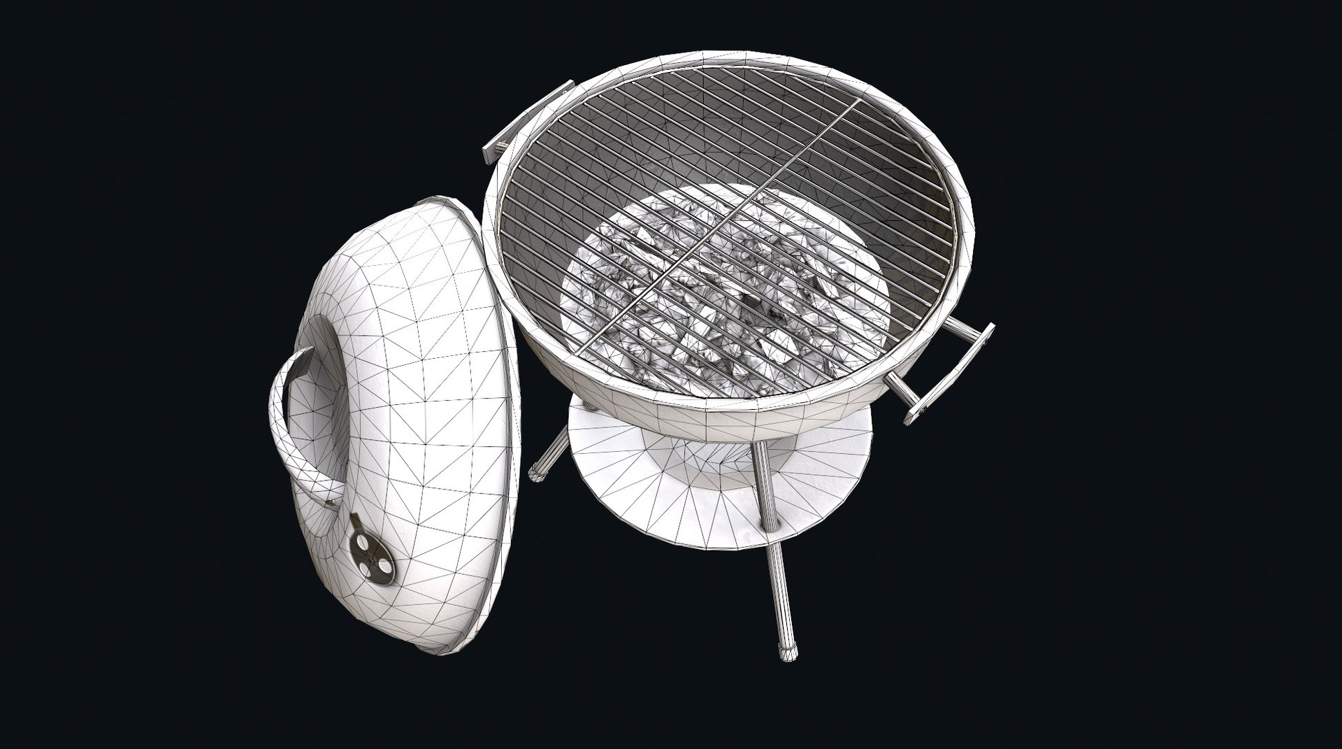 Barbeque Grill PBR 3D Model - TurboSquid 2126166