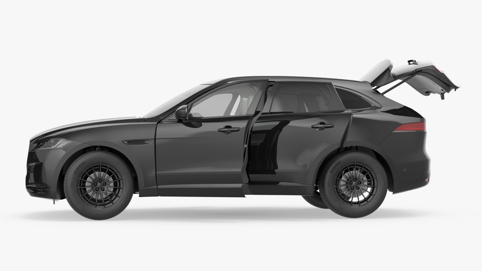 3D Luxury Crossover Obsidian Black Rigged For Maya - TurboSquid 2413901