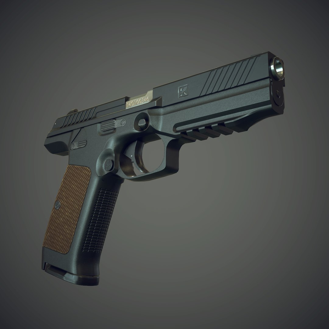 3d Realistic Lebedev Pistol Pl-14 Model