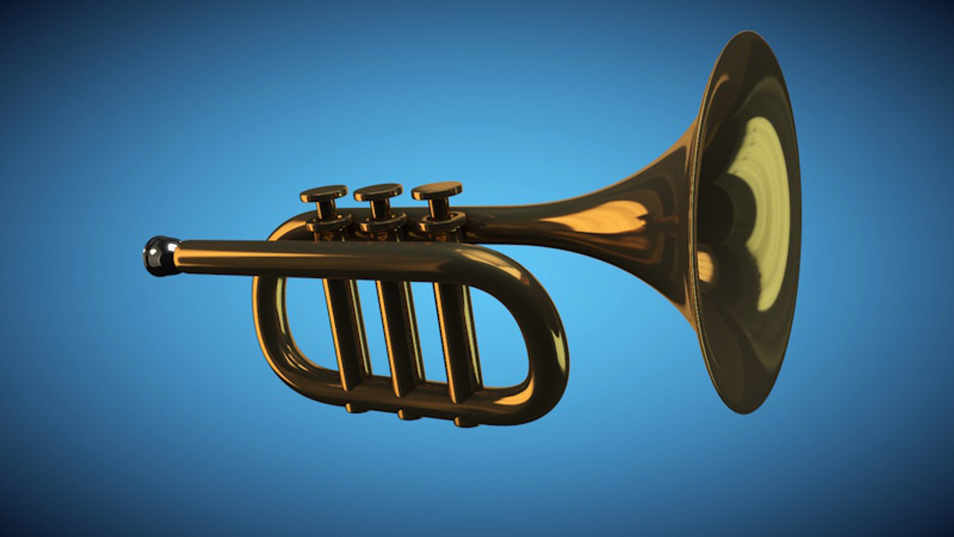 Free Trumpet 3d Model