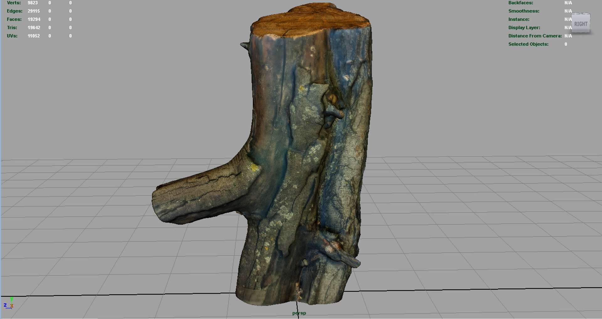 Realistic Wood Log Fbx