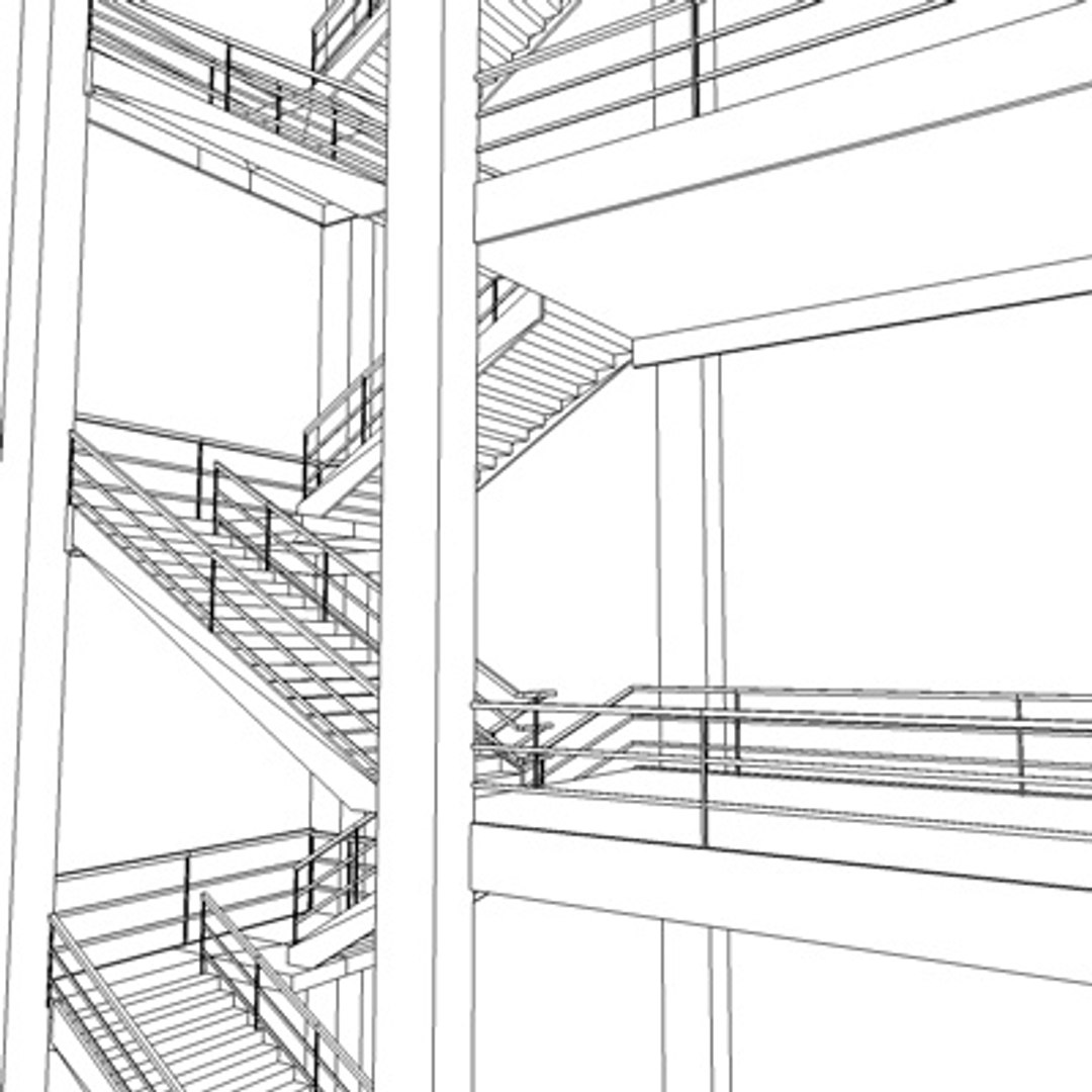 3d External Staircase