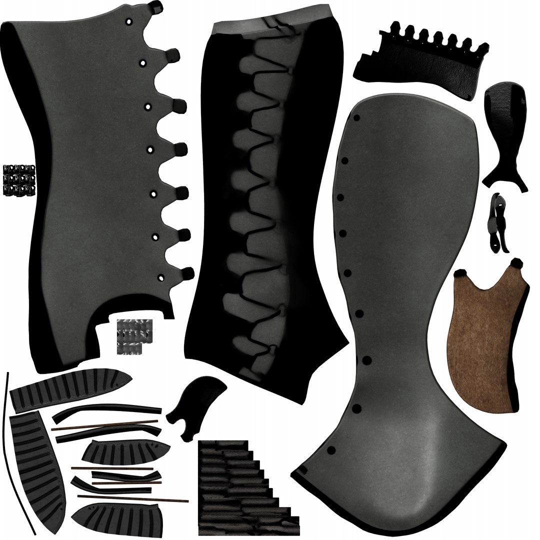 3D High Boots Lace-Up Long Boots With Chunky Block Heels - TurboSquid ...
