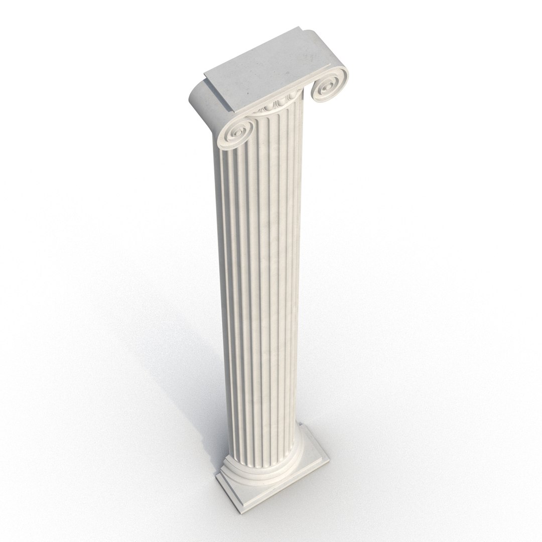 Pilaster Ionic Greco Roman 3d C4d