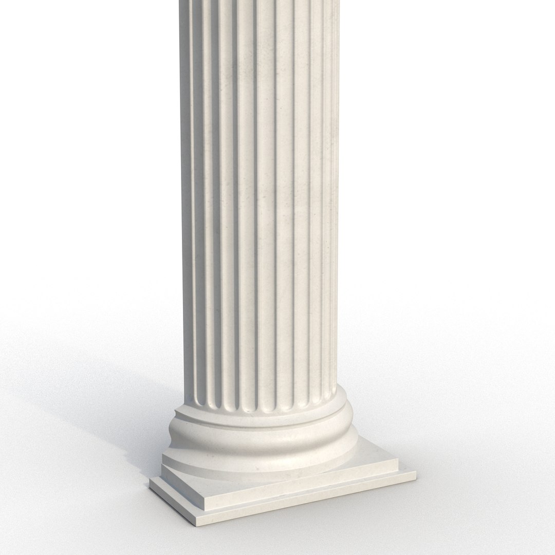 pilaster ionic greco roman 3d c4d