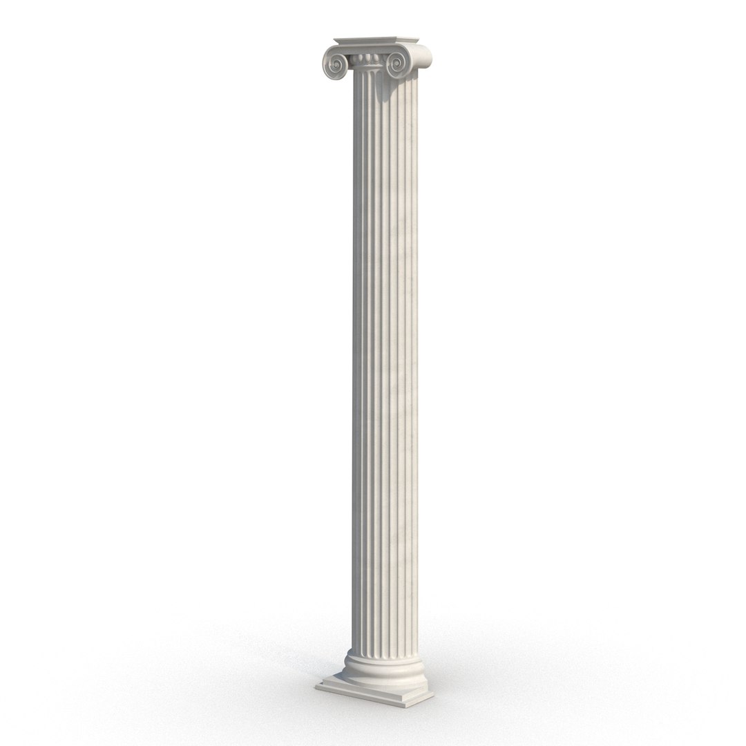 Pilaster Ionic Greco Roman 3d C4d