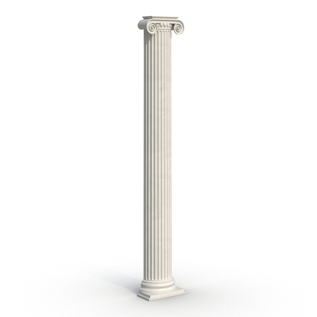 Pilaster Ionic Greco Roman 3d C4d