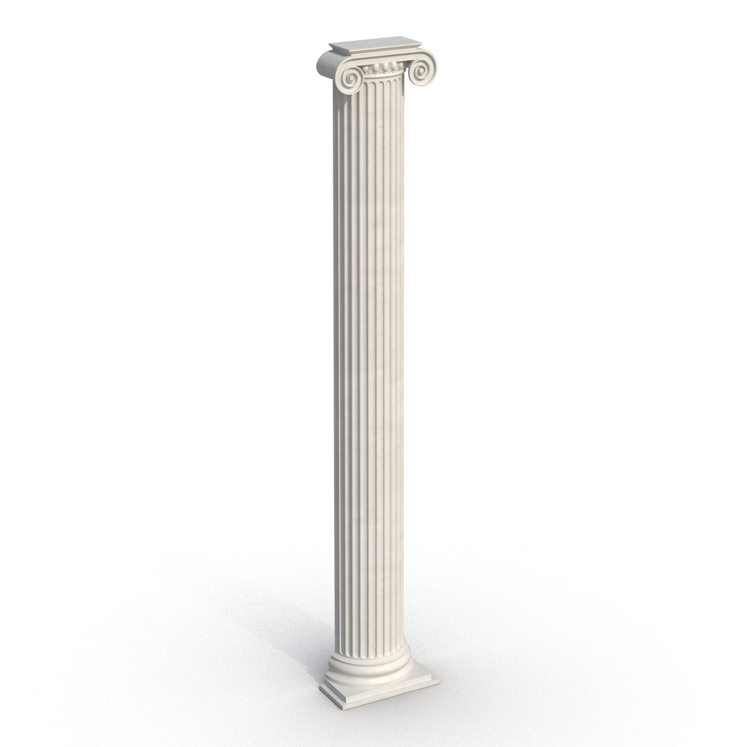 Pilaster Ionic Greco Roman 3d C4d