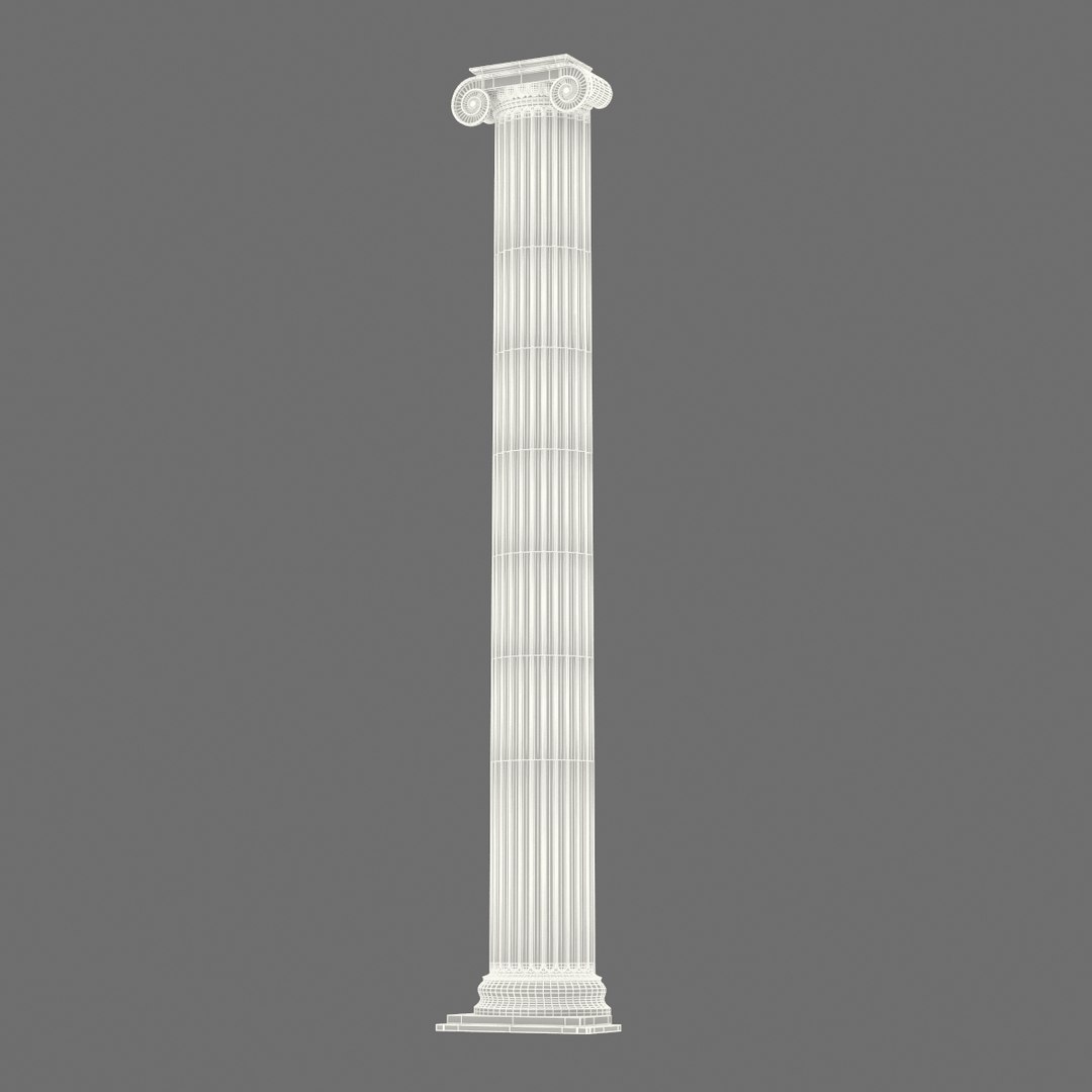 pilaster ionic greco roman 3d c4d
