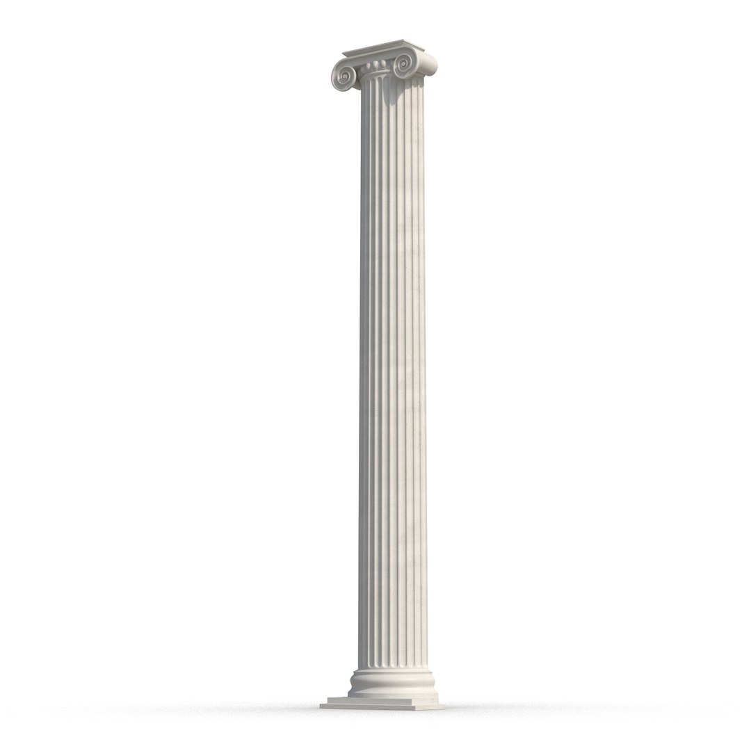 Pilaster Ionic Greco Roman 3d C4d