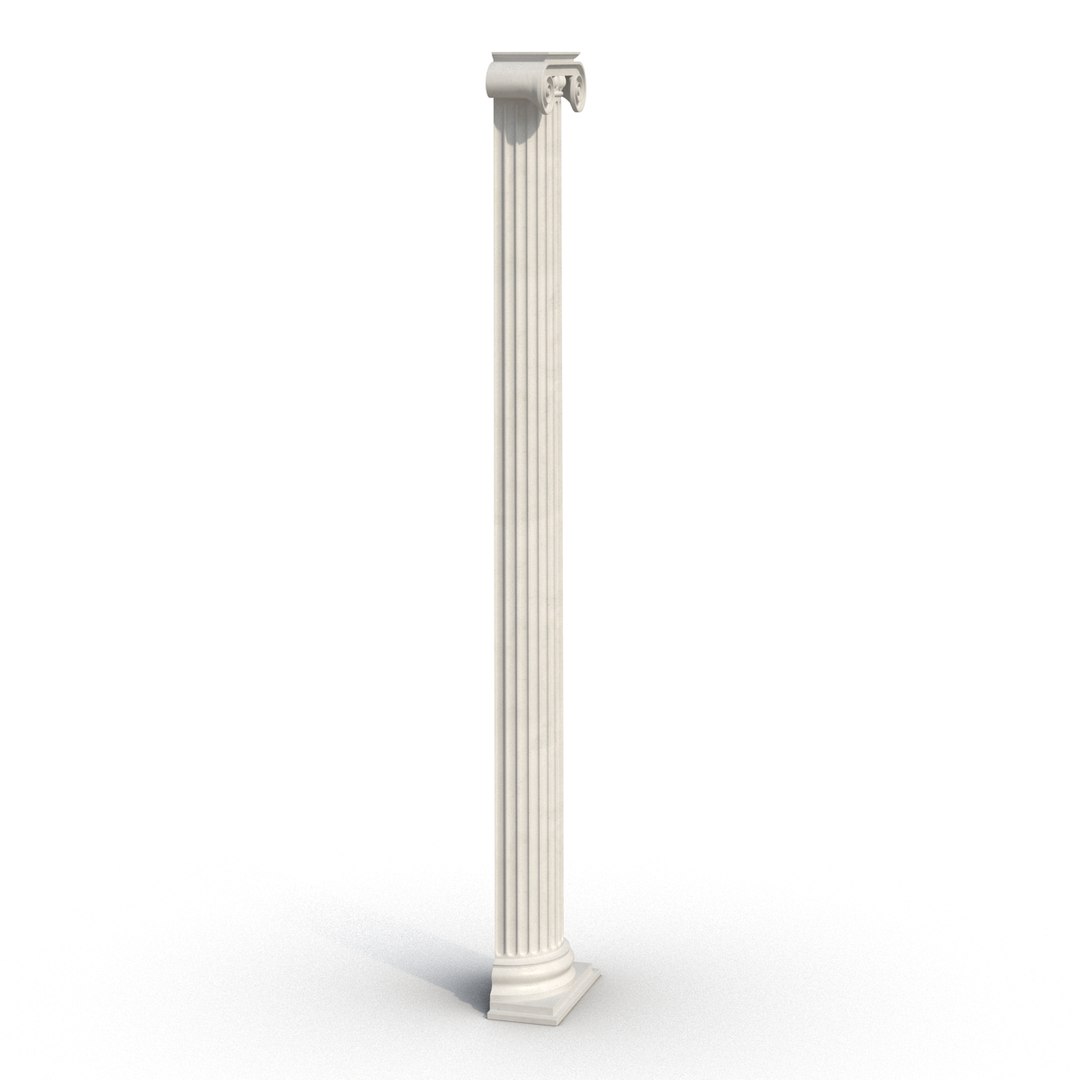 Pilaster Ionic Greco Roman 3d C4d