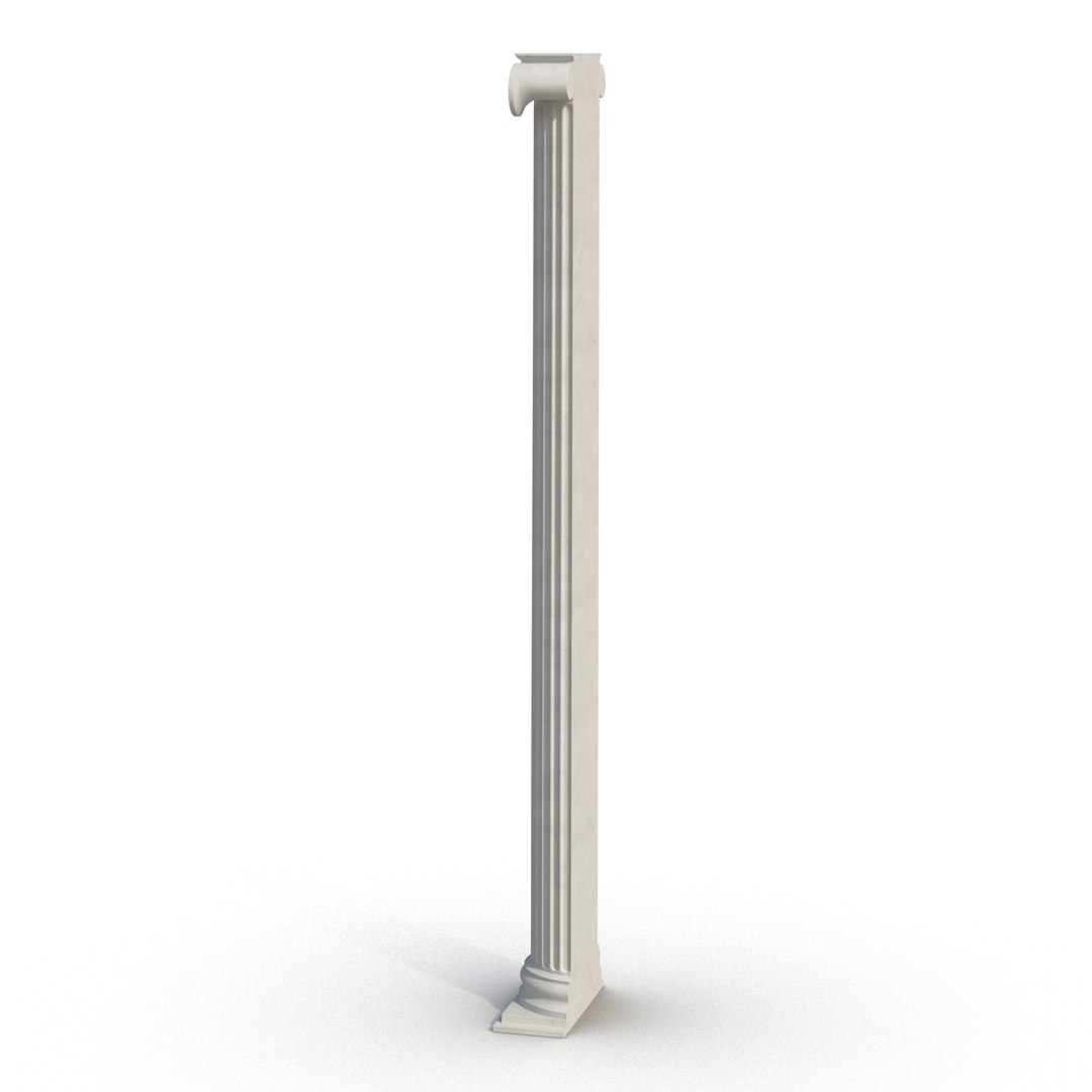 Pilaster Ionic Greco Roman 3d C4d