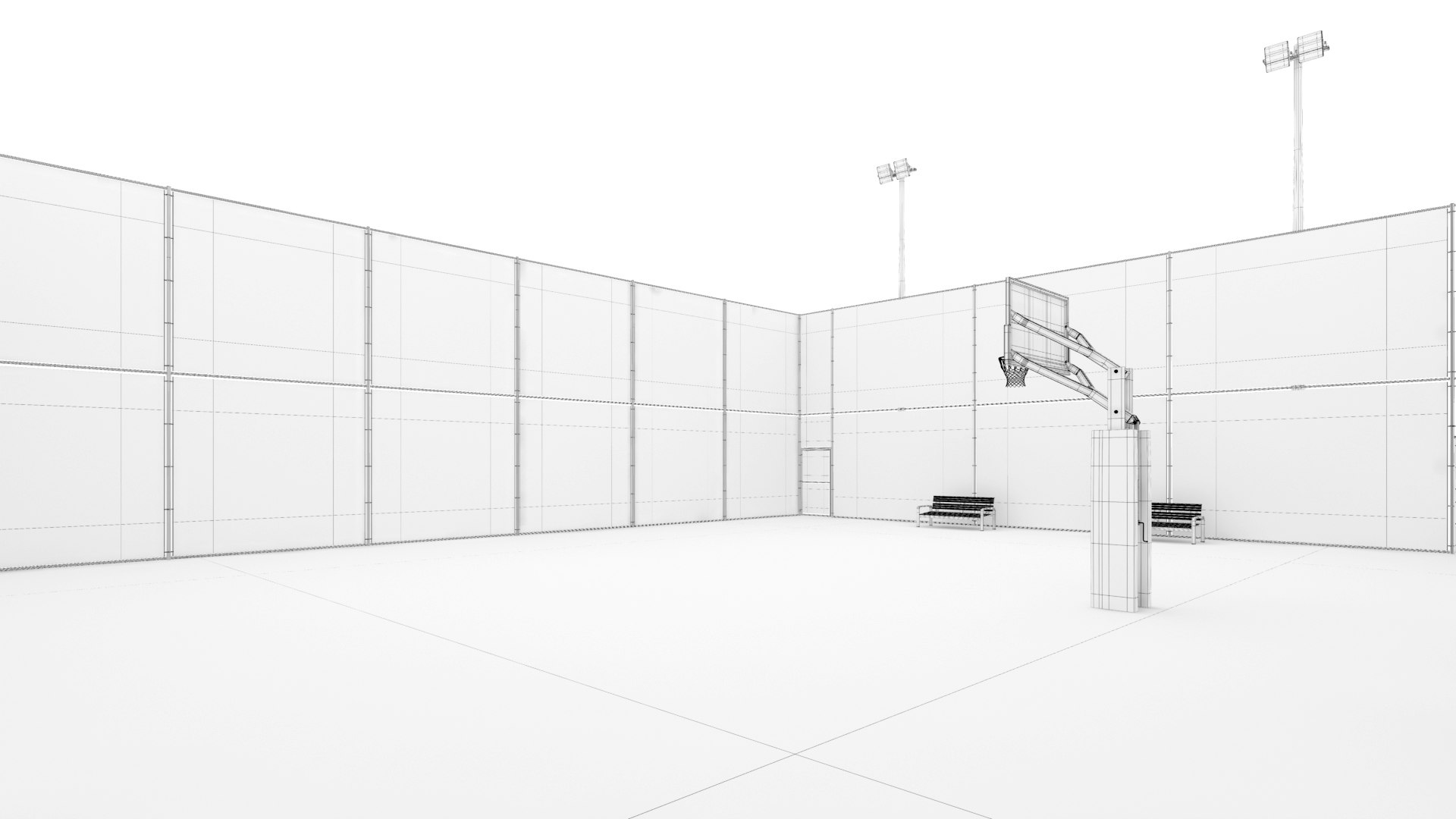 Basketball 3x3 Court 03 Model - TurboSquid 2303477