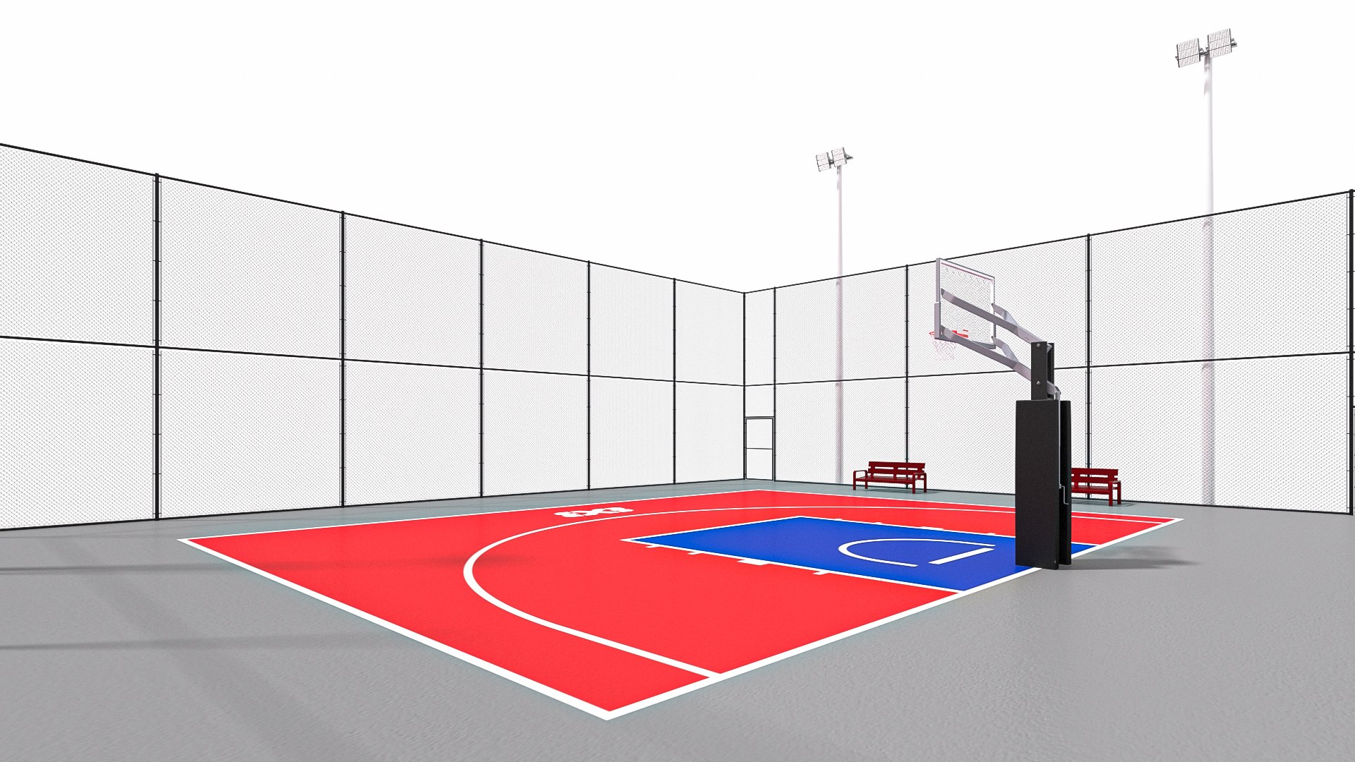 Basketball 3x3 Court 03 Model - TurboSquid 2303477