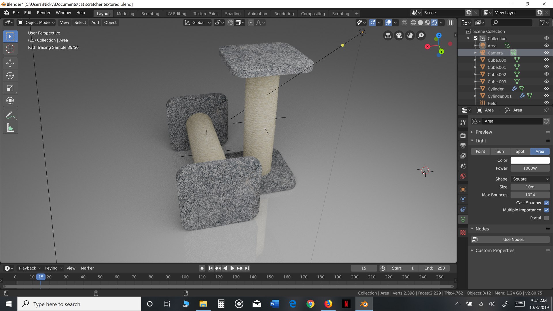 3D Cat Scratching Post Model - TurboSquid 1455260