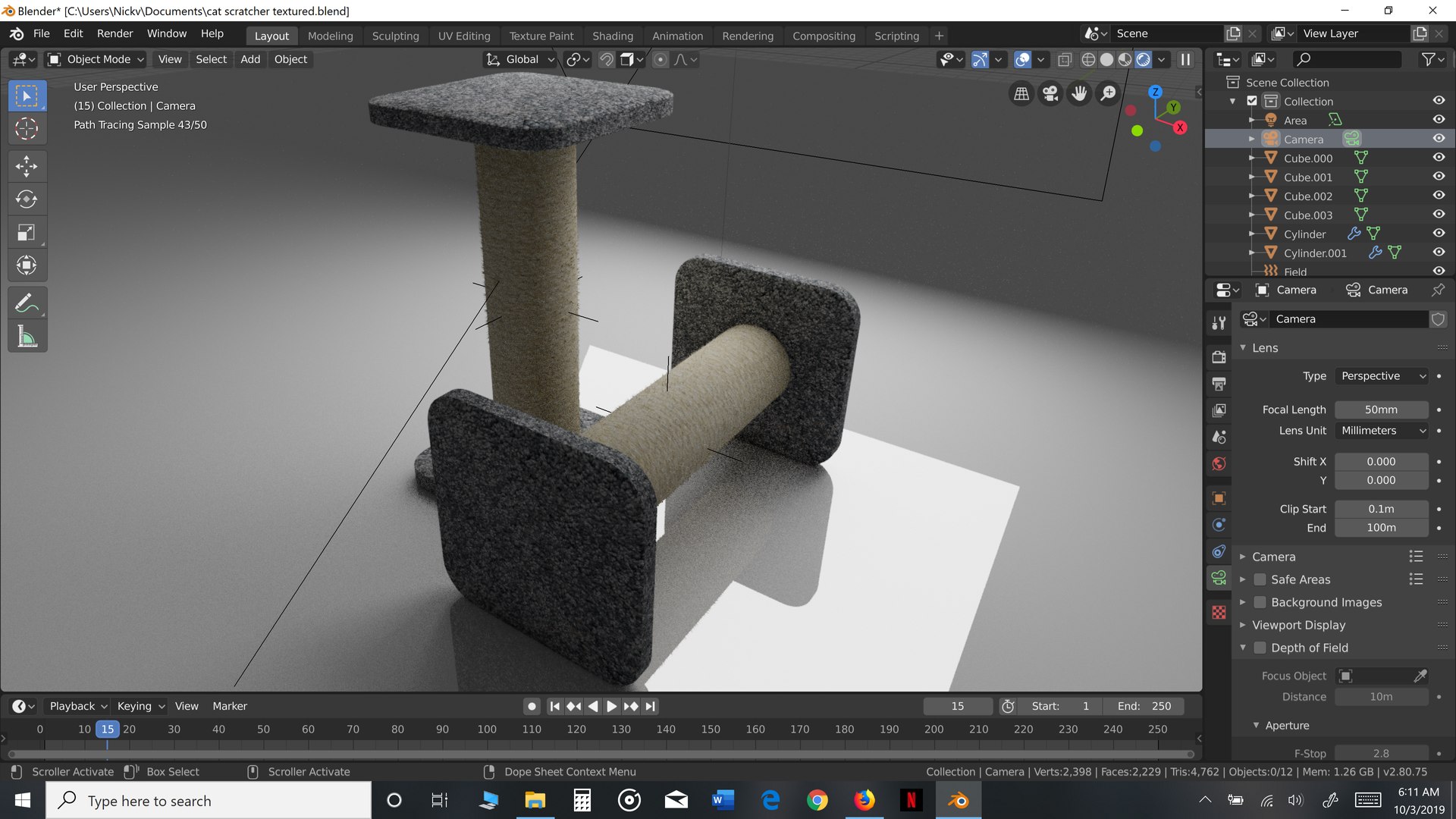 3D Cat Scratching Post Model - TurboSquid 1455260
