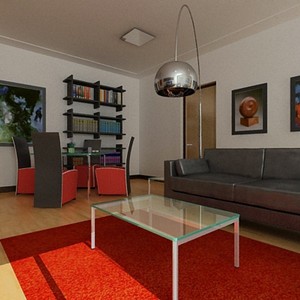 3d model living room