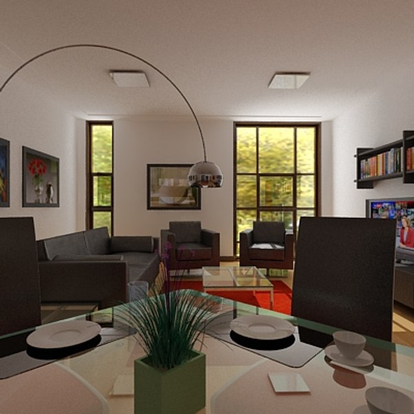 3d model living room