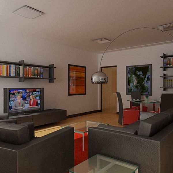 3d model living room
