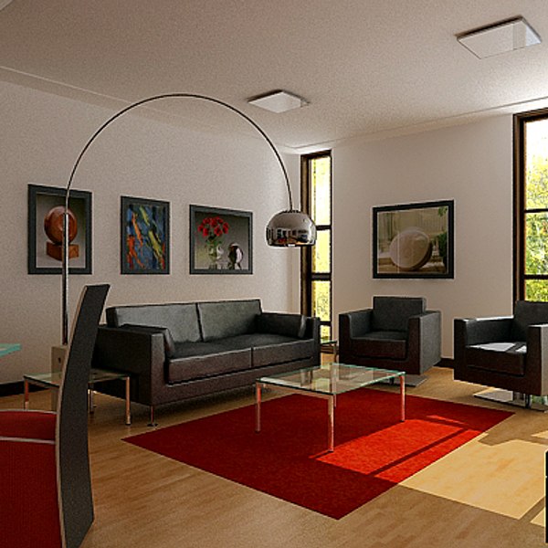 3d model living room