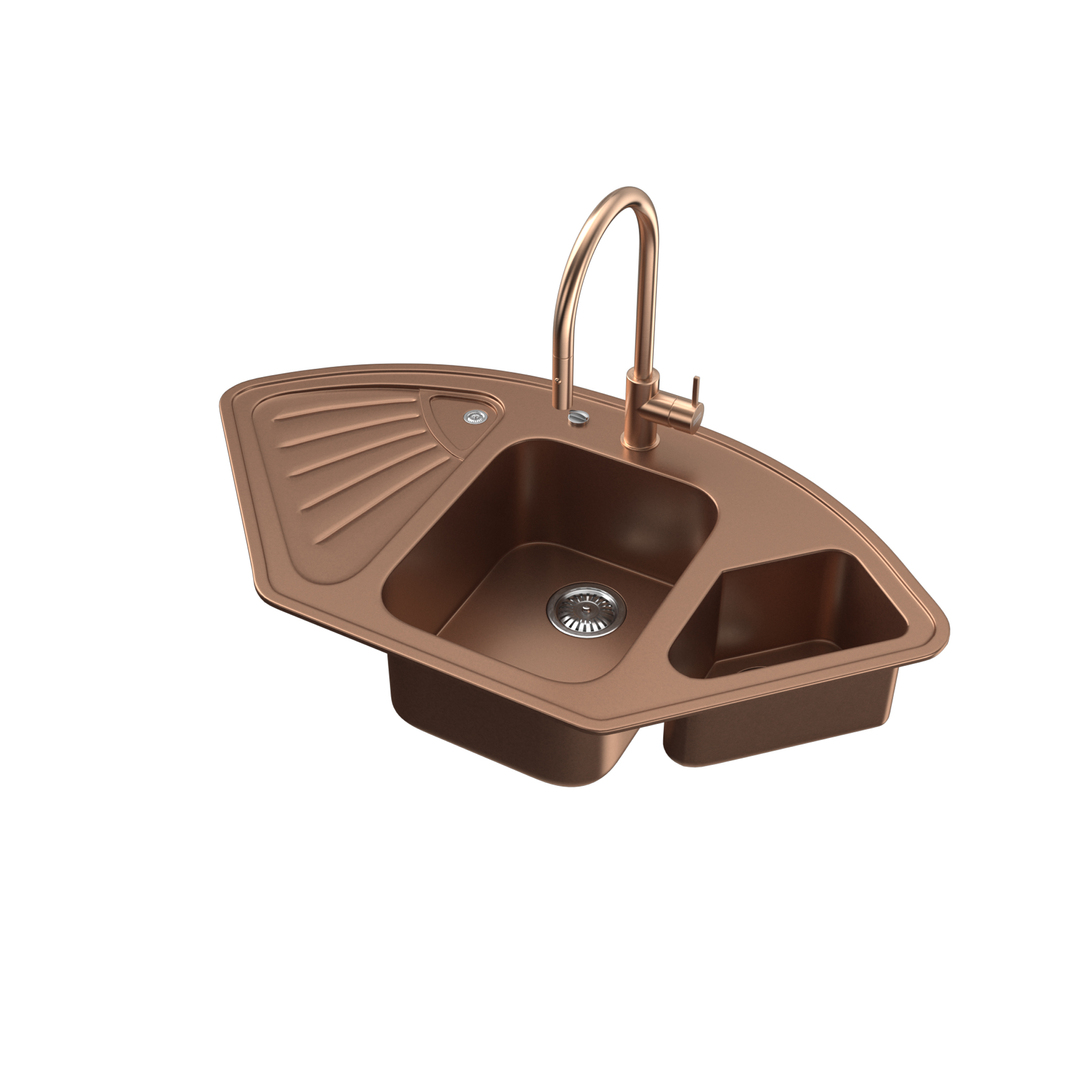 Stella Delta Sink With Franke Kitchen Mixer 3D Model - TurboSquid 2060422