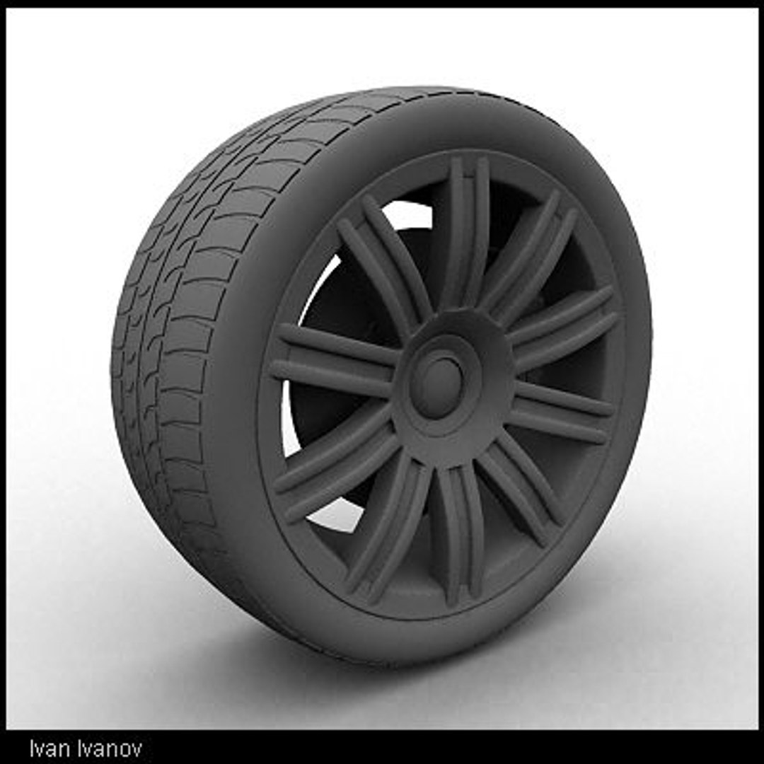 3ds Max Car Wheel