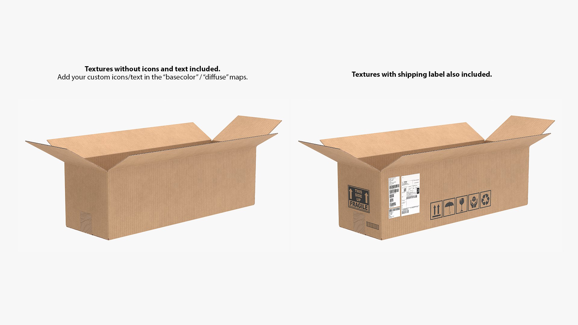 Cardboard Box 8 Open V1 3D Model - TurboSquid 2287093