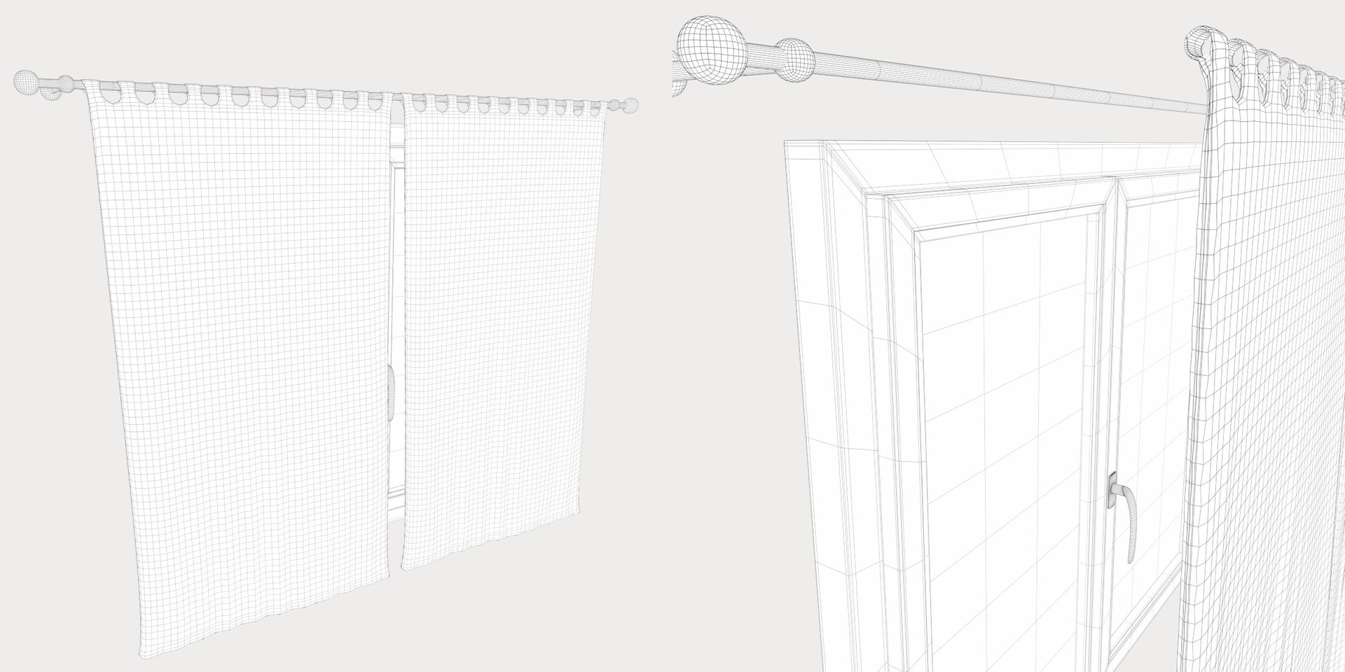 Window Frame Curtains 3d Max