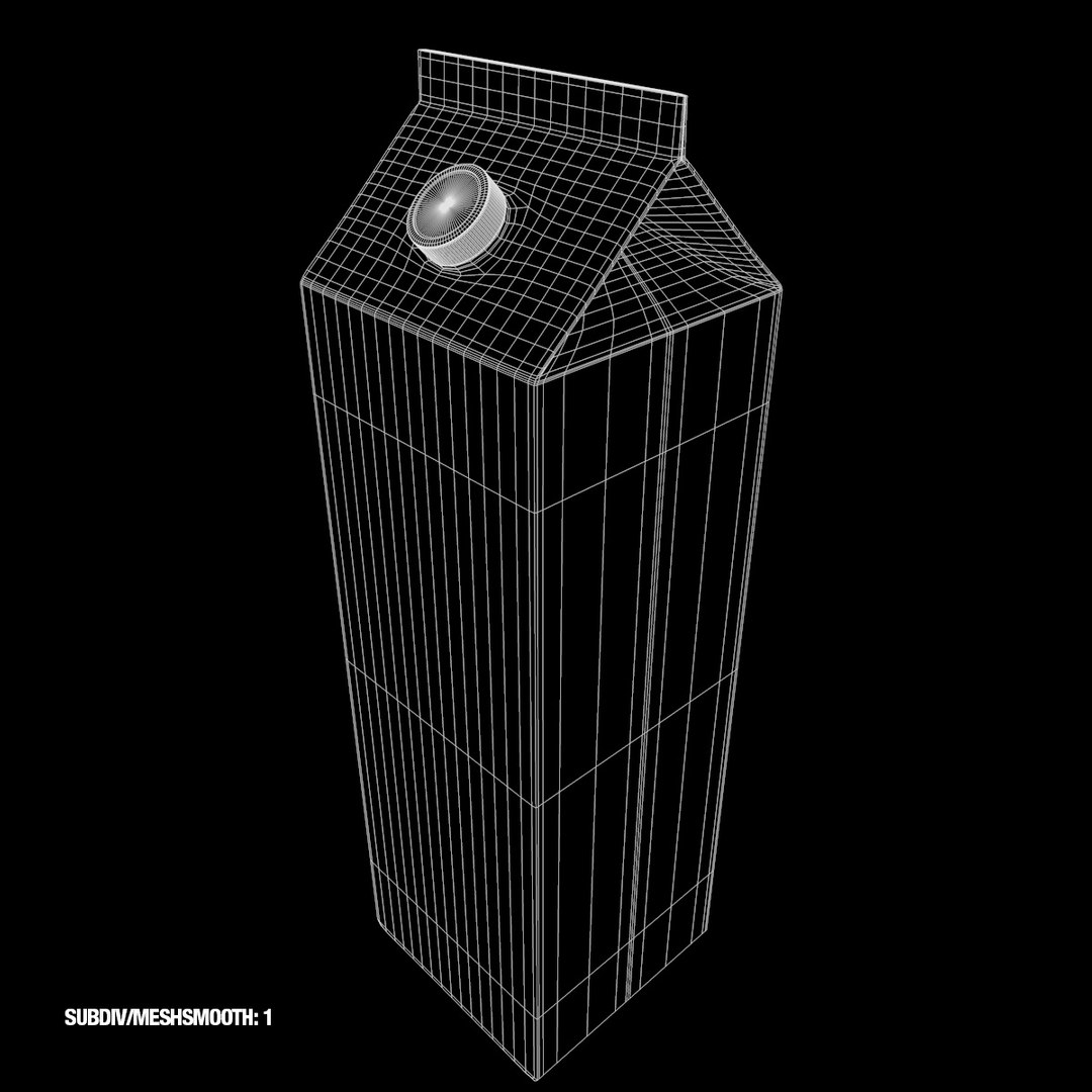 3d Milk Carton Model