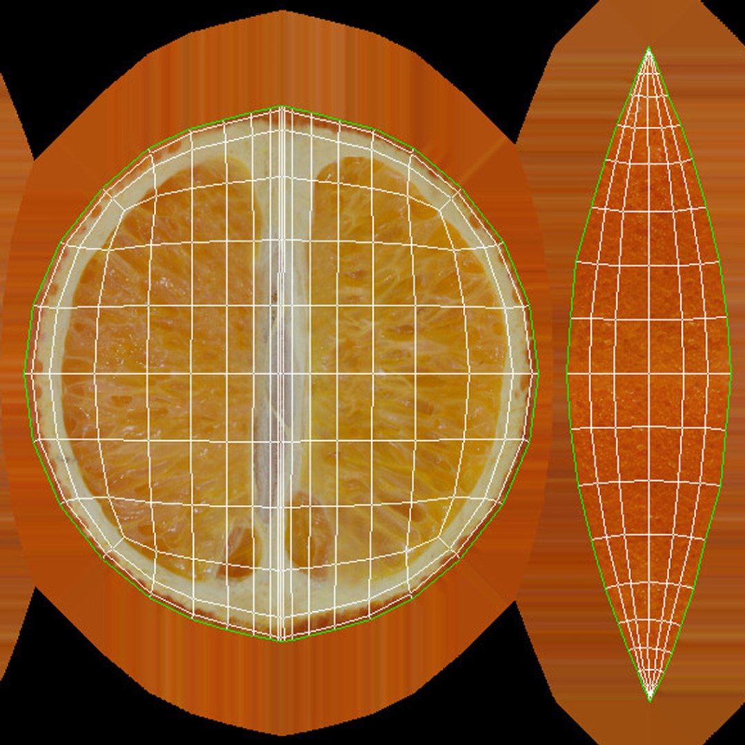 Orange Slice 4 3D Model - TurboSquid 1950687