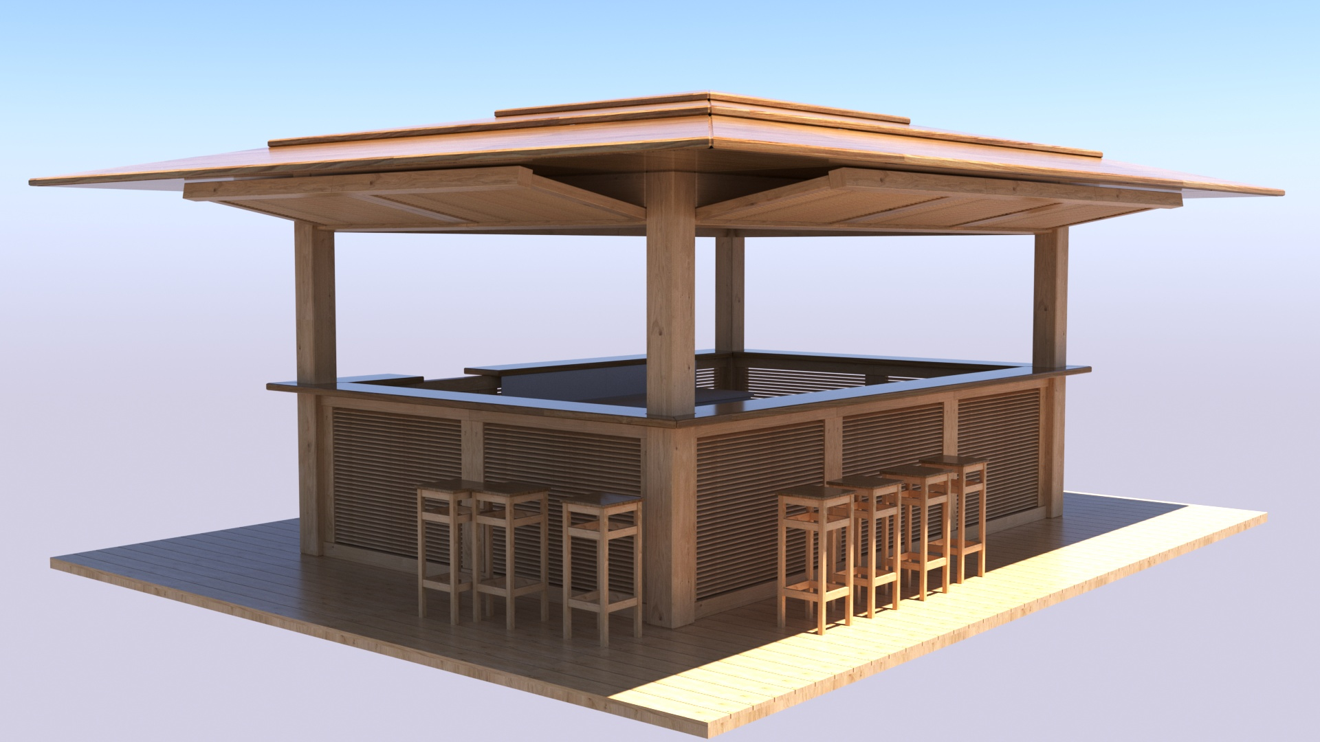 3d beach bar